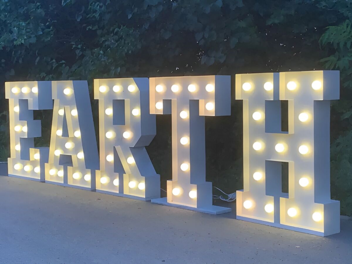 Steel Marquee Letter Earth Event Decor High-End Custom Zinc Metal ...