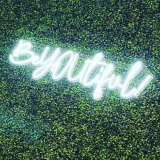 Grass wall with neon sign makes your home green! Shop now and get one ...