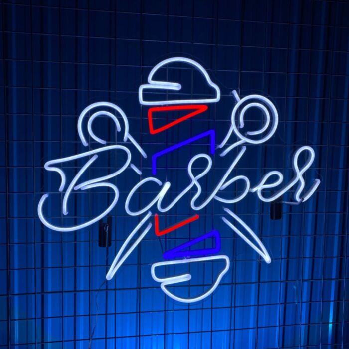 Barber Neon Led Sign Welcome Spa Logo Decor Barber Led Neon Sign