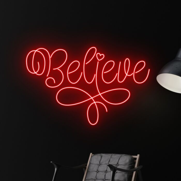 Believe Led Neon Sign Custom Text Believe Neon Led Sign