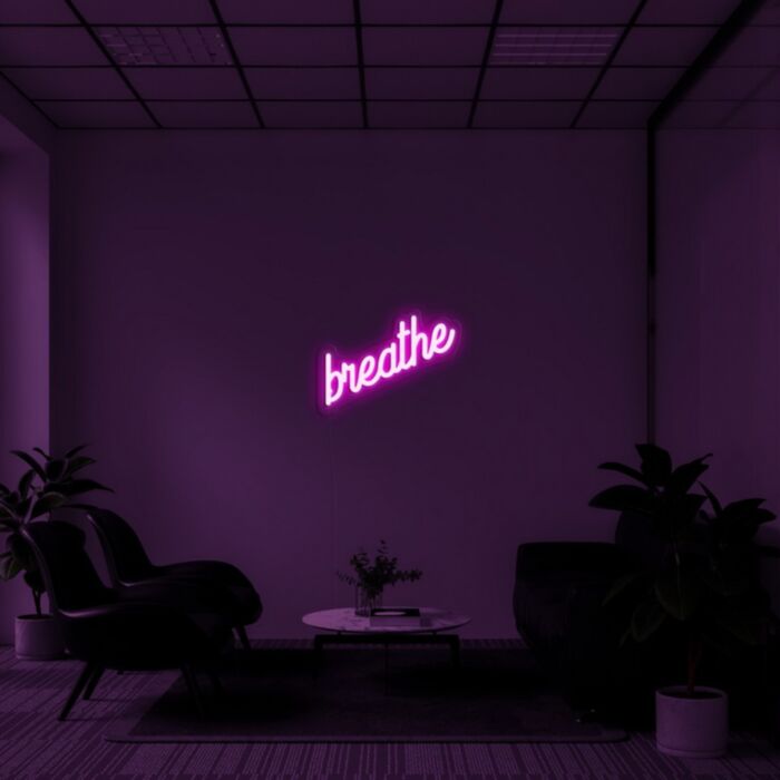 Breathe Neon Sign