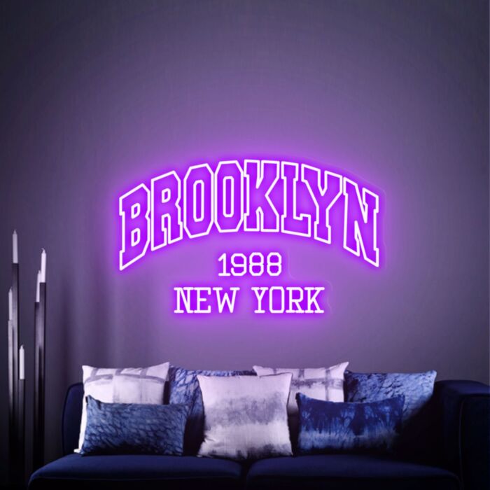 Brooklyn 1988 New York Neon Sign Led Neon Sign Skyline Neon Light Gift ...