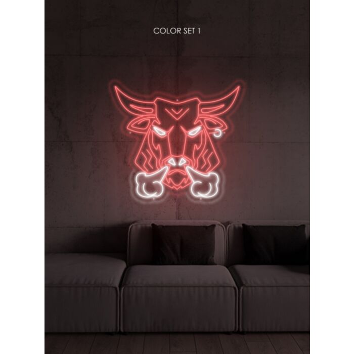 Bull Football Neon Sign