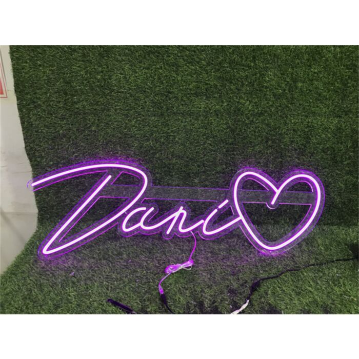 Custom Name Dani With Heart LED Neon Sign