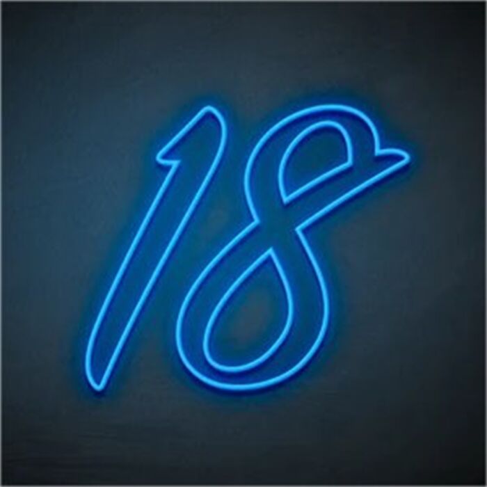 Customized Number 18 LED Neon Sign