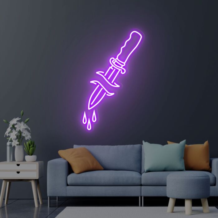 Dagger Neon Sign Size And Color Neon Lights Decor Game Room Wall Decor Home