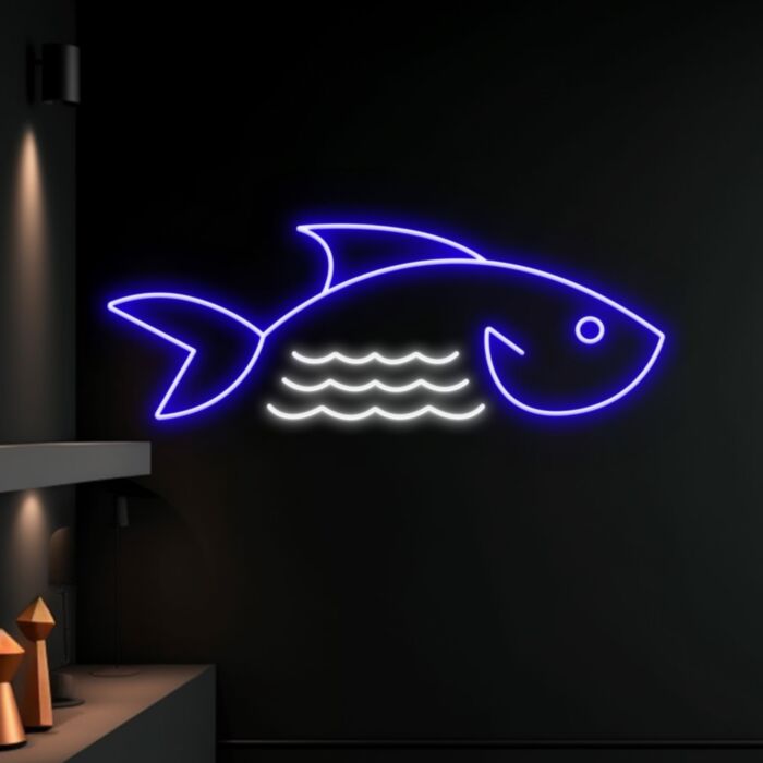 Fish Led Neon Sign Sea Animal Led Sign Animal Lover Neon Light Fishing ...