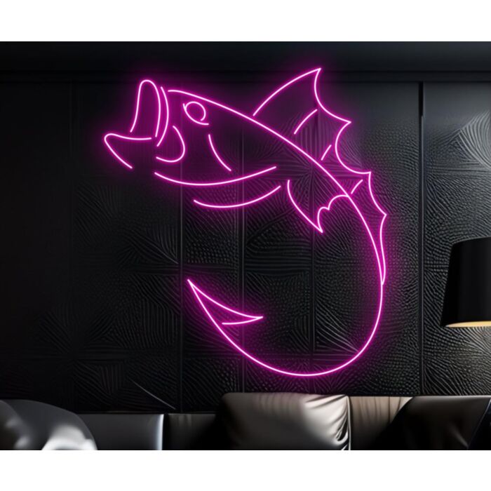 Fishing Led Neon Sign Fishing Led Sign Sea Animal Lover Neon Light