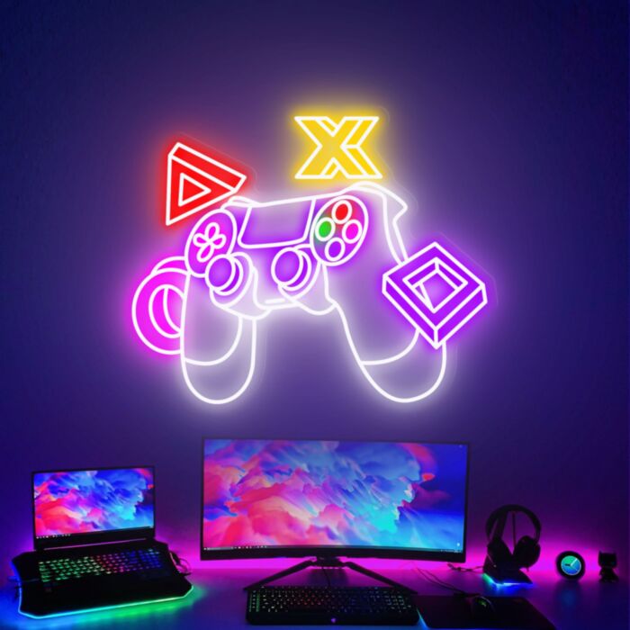 Game Controller Led Neon Sign Gaming Room Decor