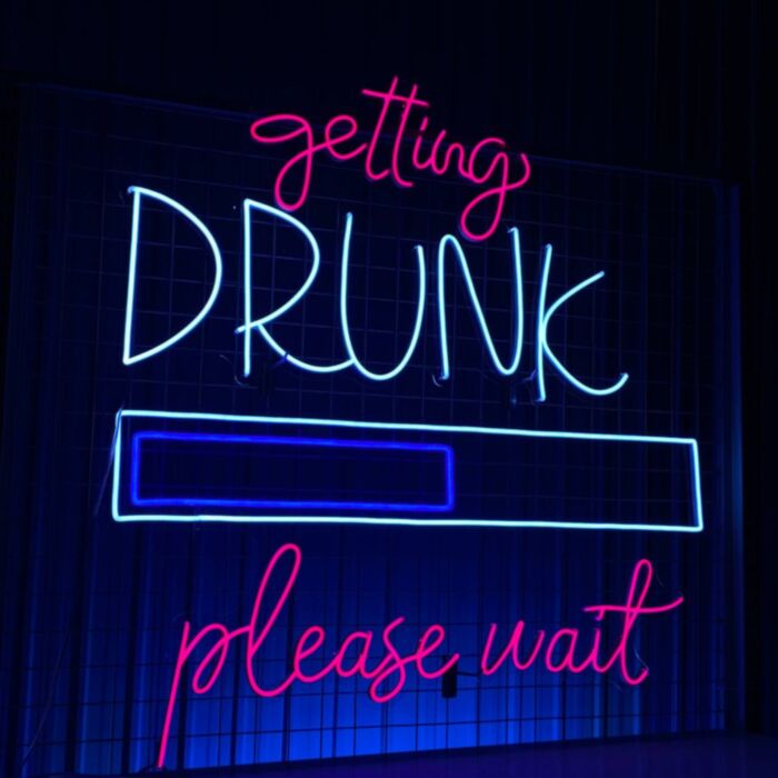 Getting Drunk Please Wait Led Neon Sign Custom Text Quote Neon Led Sign