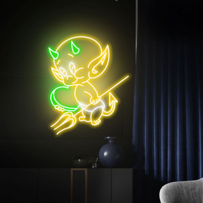 Hot Stuff Little Devil Neon Sign Wall Decor Home