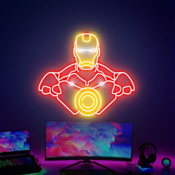 Iron Man Led Neon Sign Wall Decoration Gift Ideas