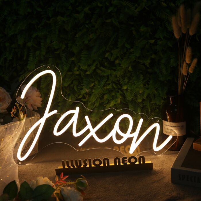 Jaxon Yellow Name Neon Sign