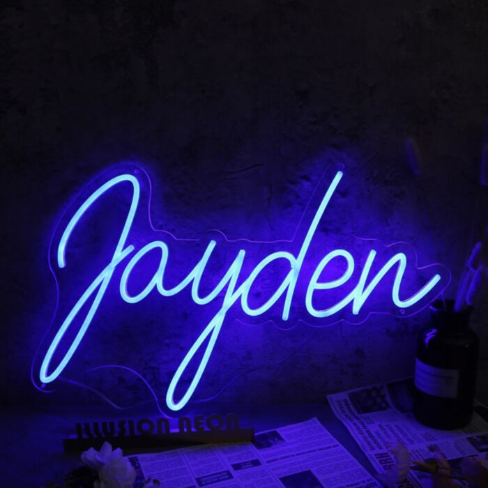 Jayden Blue Neon Sign