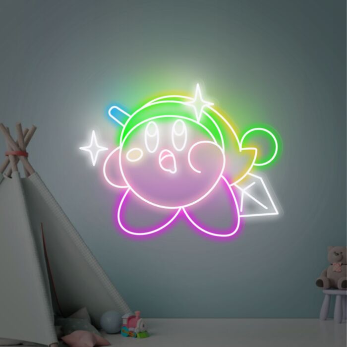 Kirby Decor Gaming Room Decor Japanese Led Neon Sign Kirby Anniversary ...