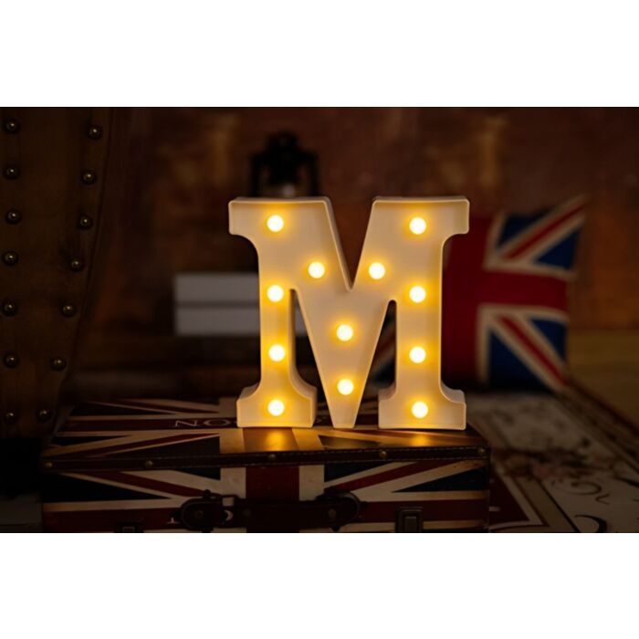 Steel Marquee Letter M Font Sign Warm White High-End Custom Zinc Metal ...
