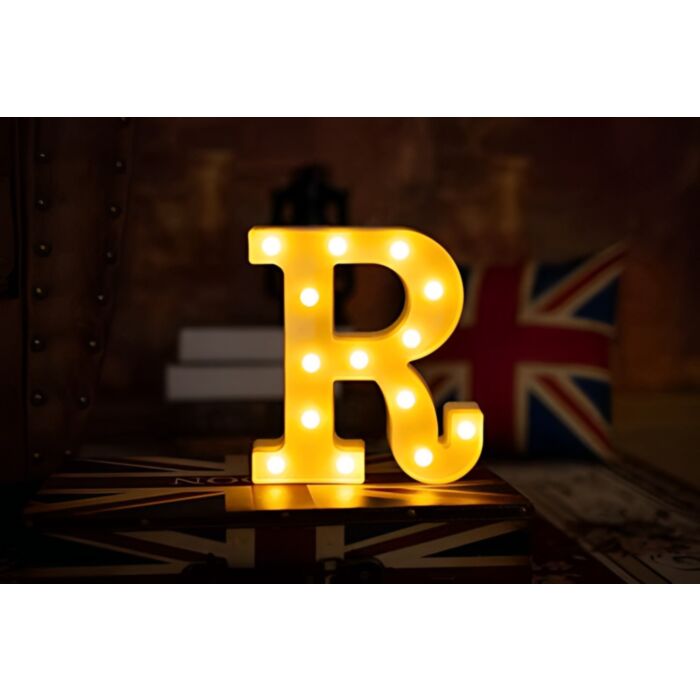 Steel Marquee Letter R Font Sign Warm White High-End Custom Zinc Metal ...
