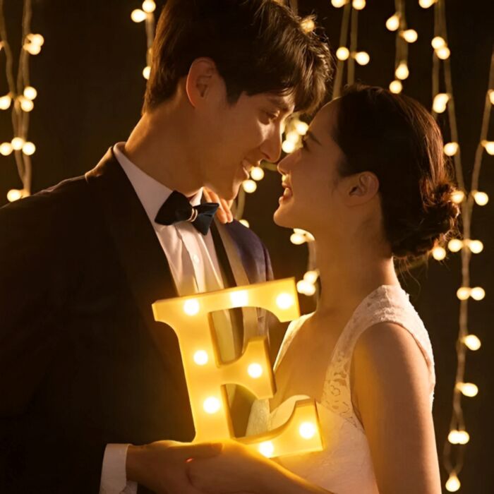 Steel Marquee Letter E Alphabet Wedding Decor High-End Custom Zinc ...