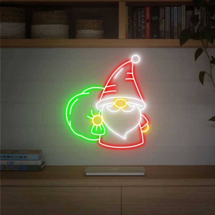 Light Up Santa Santa Claus Led Neon Sign Merry Christmas Neon Christmas ...