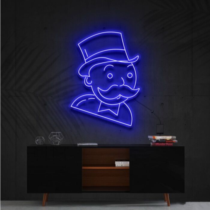 Mr Monopoly Neon Sign