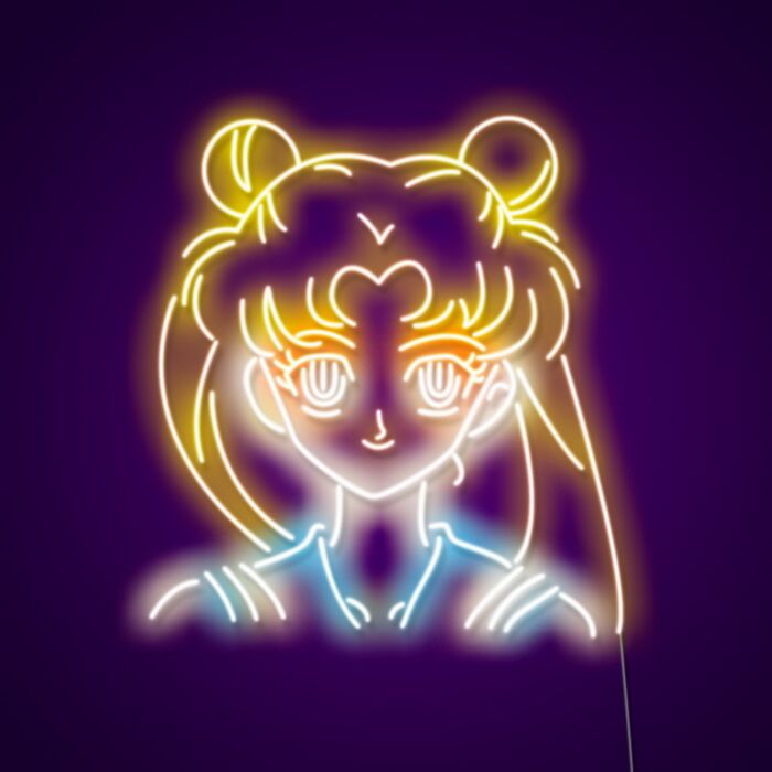 Sailor Moon Hearts Sign Neon Sign