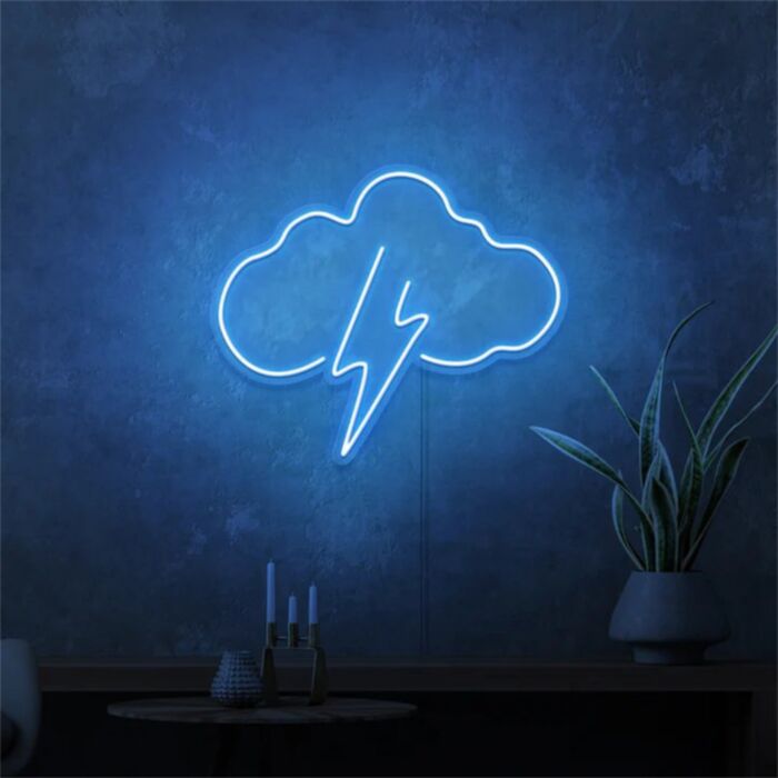 Stormy Weather Mini LED Neon Sign