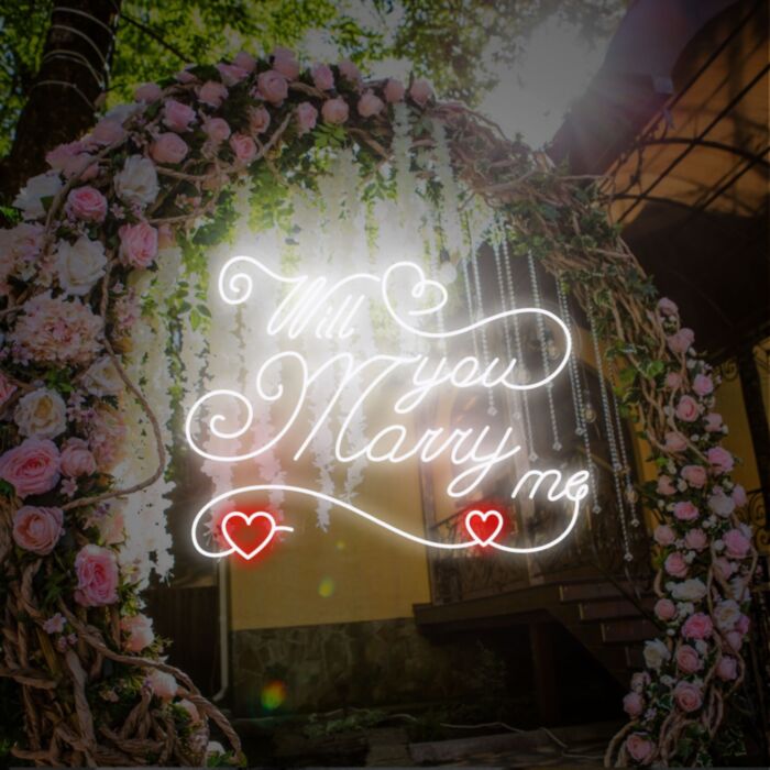 Will You Marry Me Led Neon Sign Party Decor Wall Art