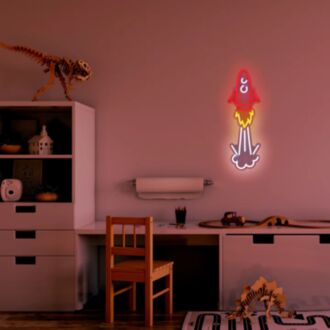 Get a fun neon rocket sign for your kid's room! Differently designed ...