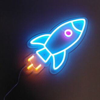 Get a fun neon rocket sign for your kid's room! Differently designed ...