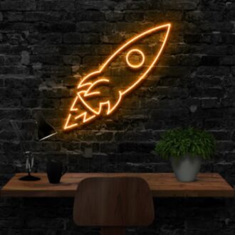 Get a fun neon rocket sign for your kid's room! Differently designed ...
