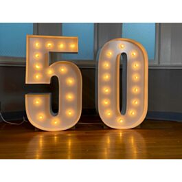 Steel Marquee Letter 50 Number High-End Custom Zinc Metal Marquee Light ...