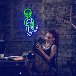 Aliens And Cats Neon Sign