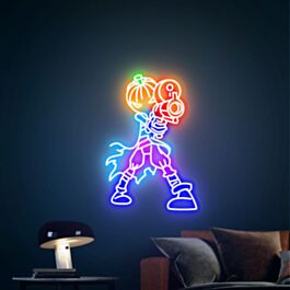 Assassin Jack Neon Sign Assassin Pumpkin Neon Lights Decor