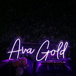 Ava Gold Purple Neon Sign