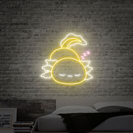 Axolotl Neon Sign Axolotl Sleeping Hologram Light Led Neon Sign