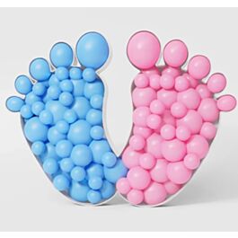 Steel Marquee Letter Baby Feet Shape Mosaic Balloon Decor High-End ...