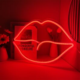 Back Plate Lips LED Neon Light