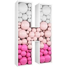 Steel Marquee Letter Balloon Pink H High-End Custom Zinc Metal Marquee ...