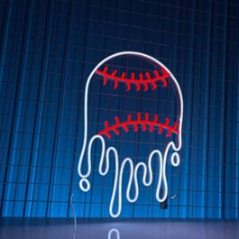 Baseball Dripping Sign Baseball Neon Light Stadium Decor LED Neon Sign