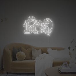 Boo For Halloween LED Neon Sign