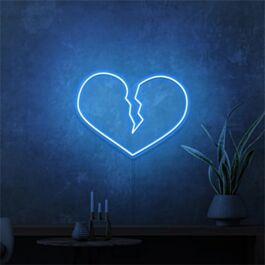 Broken Heart Mini LED Neon Sign