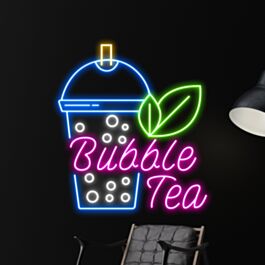 Bubble Tea Led Neon Sign Bubble Tea Led Sign Bubble Tea Coffee Wall Decor