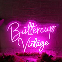 Buttercup Vintage Pink LED Neon Sign