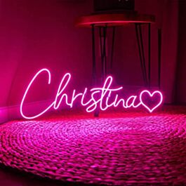 Christina Neon Name Signs for Wall Art Bedroom Wedding Birthday Party ...