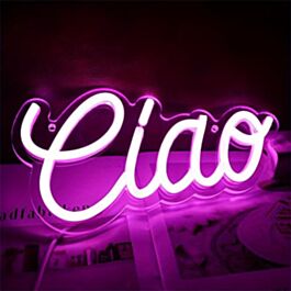 Ciao LED Neon Sign Italian Hello Sign
