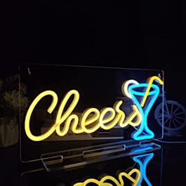 Cocktail cheers neon light