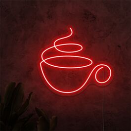 Coffee LED Neon Sign Sketch and Etch Us
