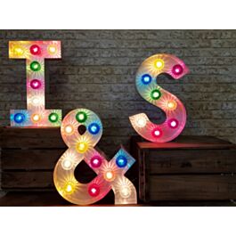 Steel Marquee Letter Colorful I&S Wedding Decor High-End Custom Zinc ...