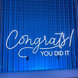 Congrats You Did It Led Neon Sign Custom Text Quote Neon Led Sign