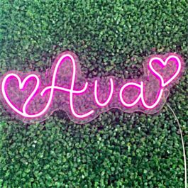 Custom Name Ava With Heart LED Neon Sign